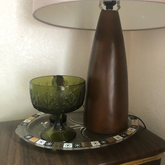 FTD | Art | Ftd 978 Avocado Green Glass Oak Leaf Pedestal Dish | Poshmark
